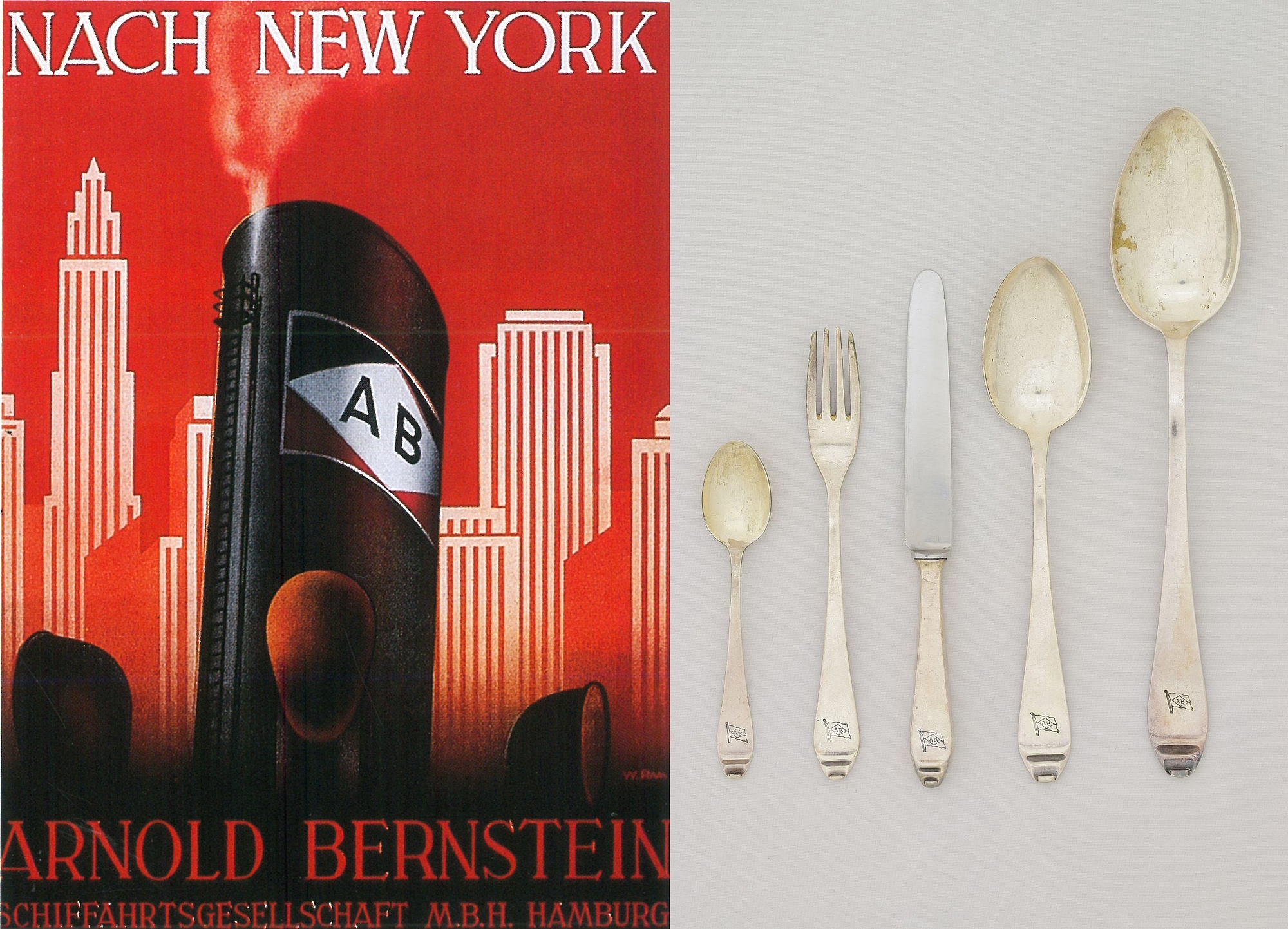 A silver cutlery of the Arnold Bernstein line