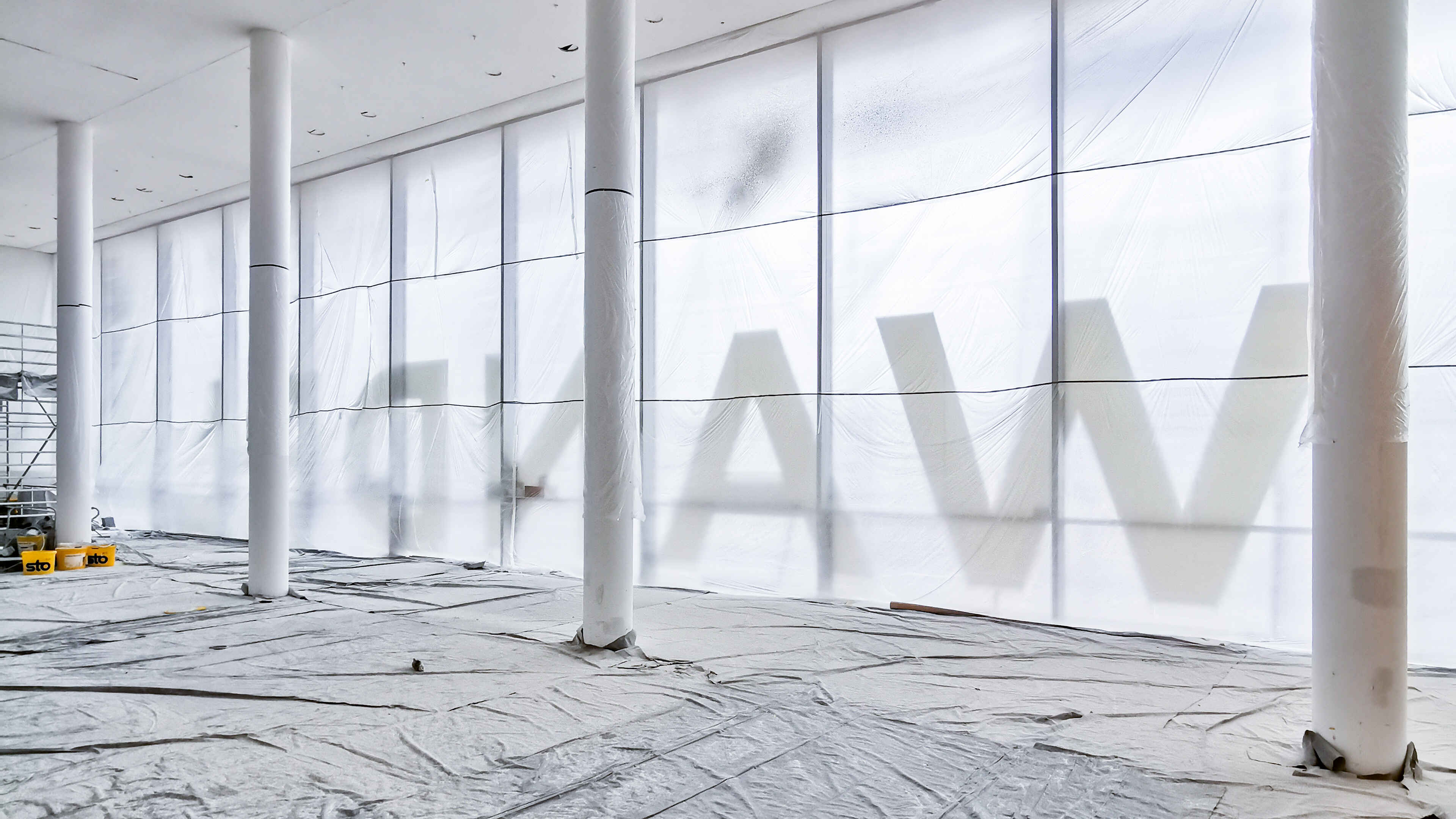 Baustellen-Bullauge: Neue Ausstellung für den Erweiterungsbau