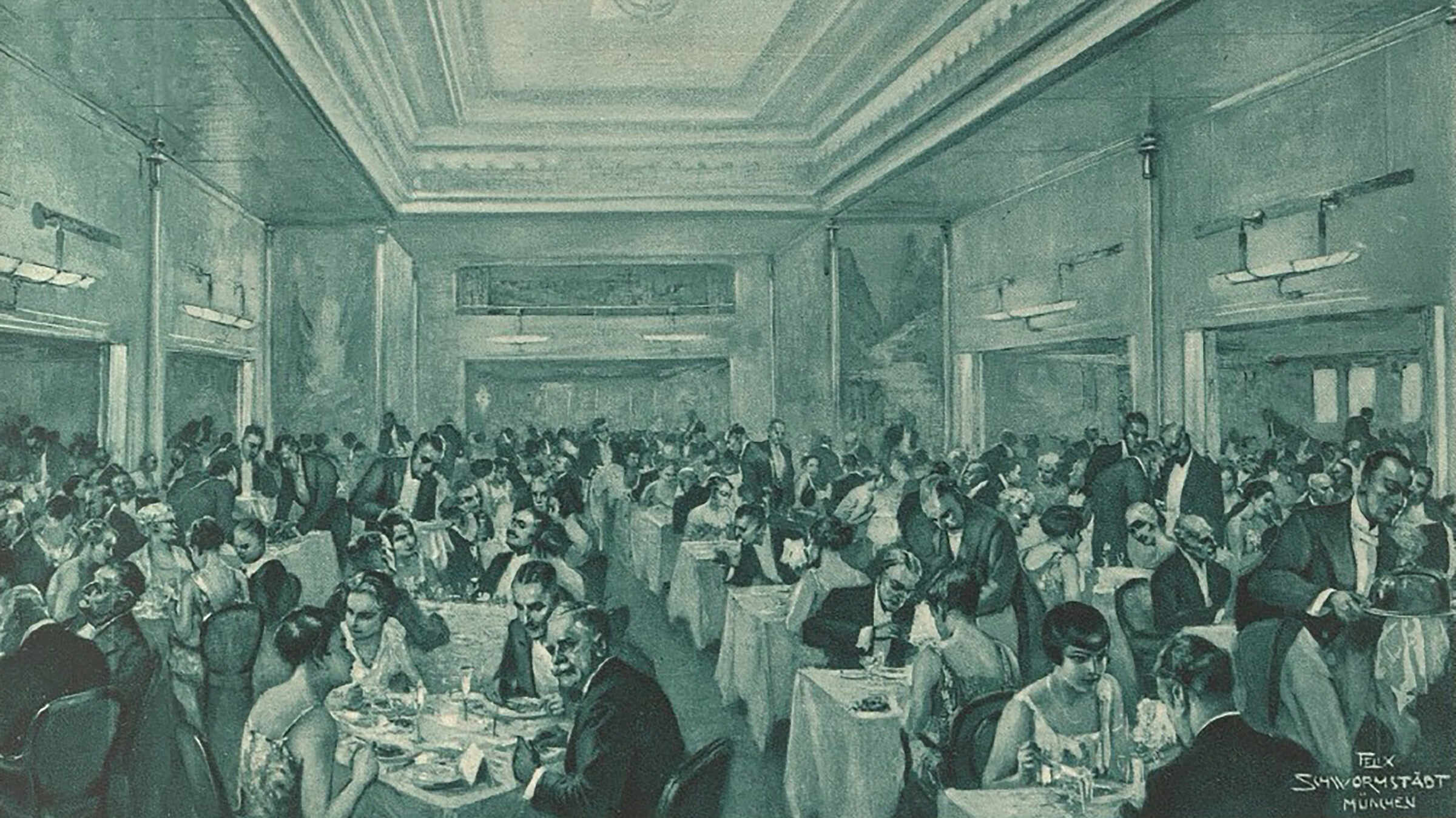 Archive of the month: Menu from aboard the passenger steamer BREMEN IV